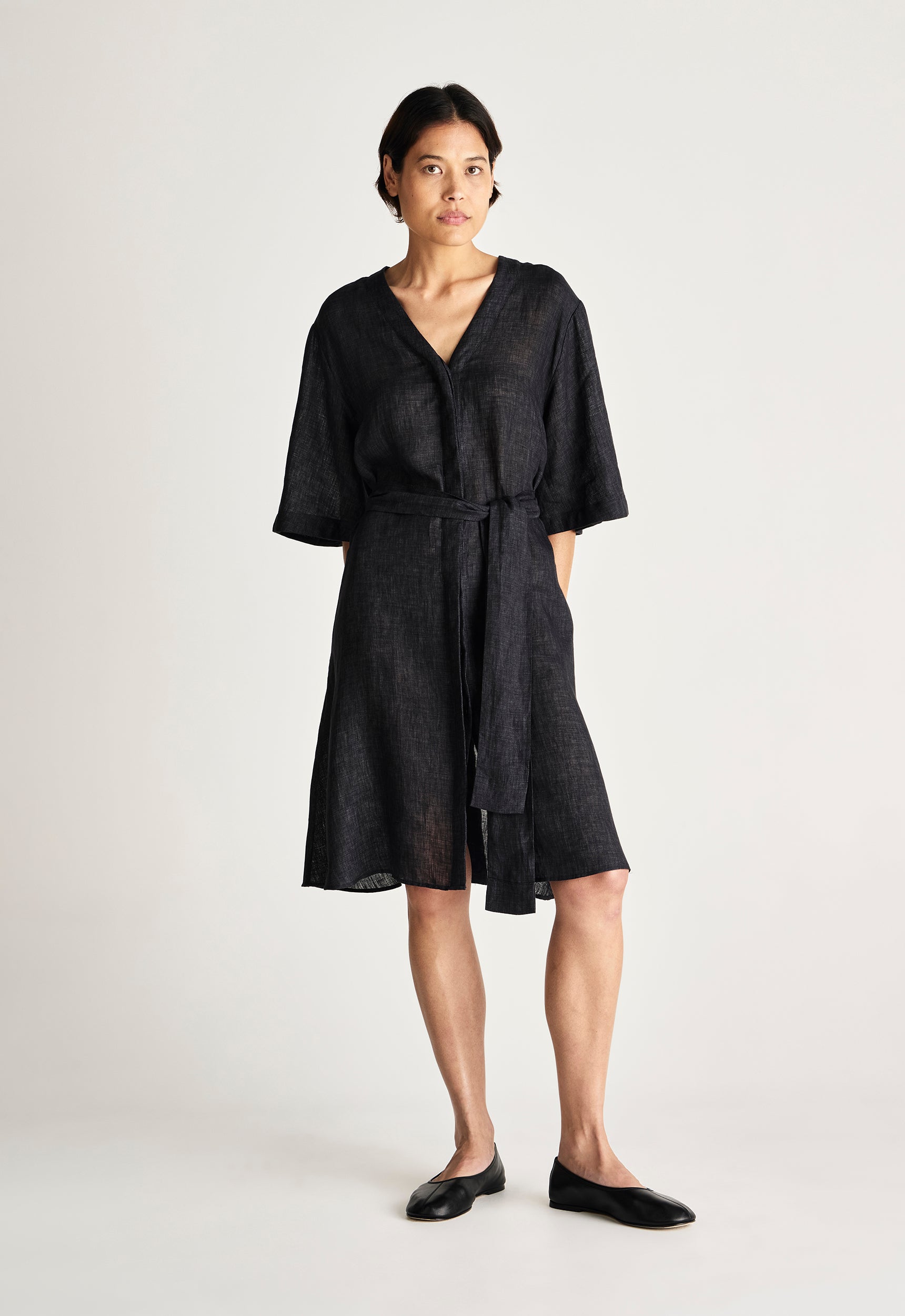 Esther Linen Dress - Blacken Delave – Jac + Jack AU